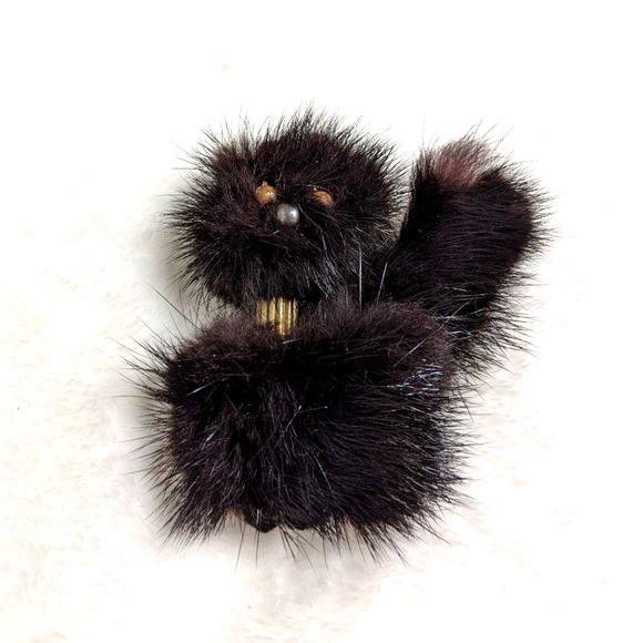 Jewelry | Vintage 5s60s Real Mink Fur Kitty Cat Brooche | Poshmark